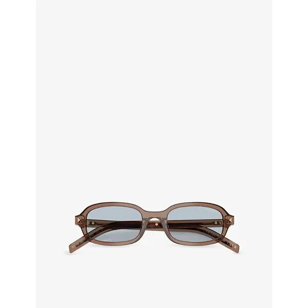Prada Pr D06s Oval-frame Tortoiseshell Acetate Sunglasses