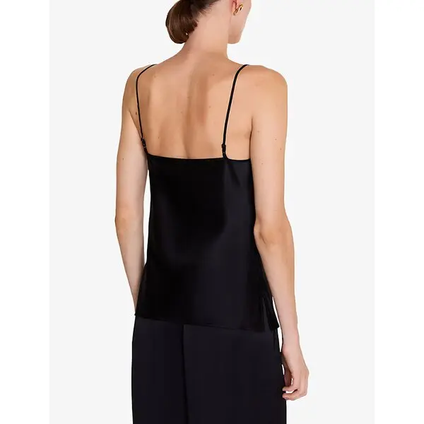 JOSEPH Cloe Square-neck Silk Top