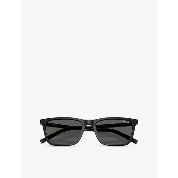 Prada Pr D19s Rectangle-frame Acetate Sunglasses