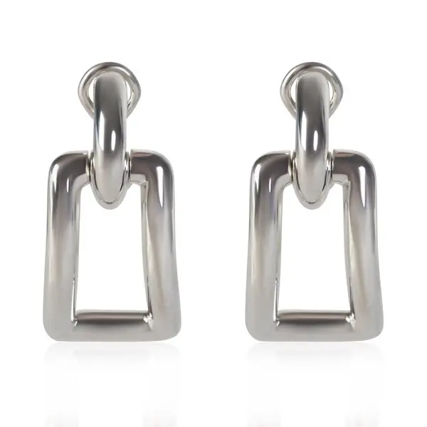 Tiffany & Co. Sterling Silver 2002 Rectangular Link Earrings - Sterling_silver