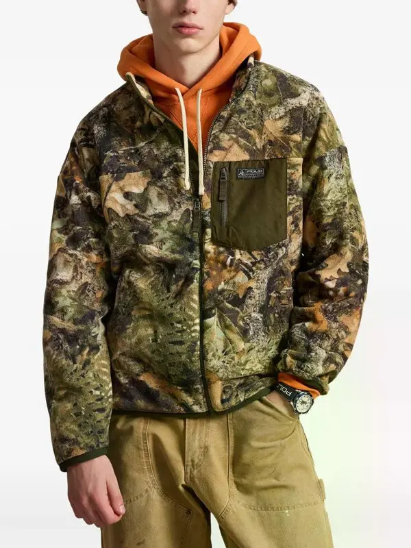 Polo Ralph Lauren Relaxed Fit Forest-print Fleece Jacket