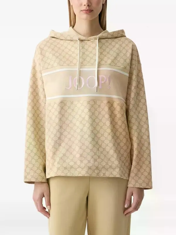 JOOP! Logo-embroidered Monogram-print Hoodie