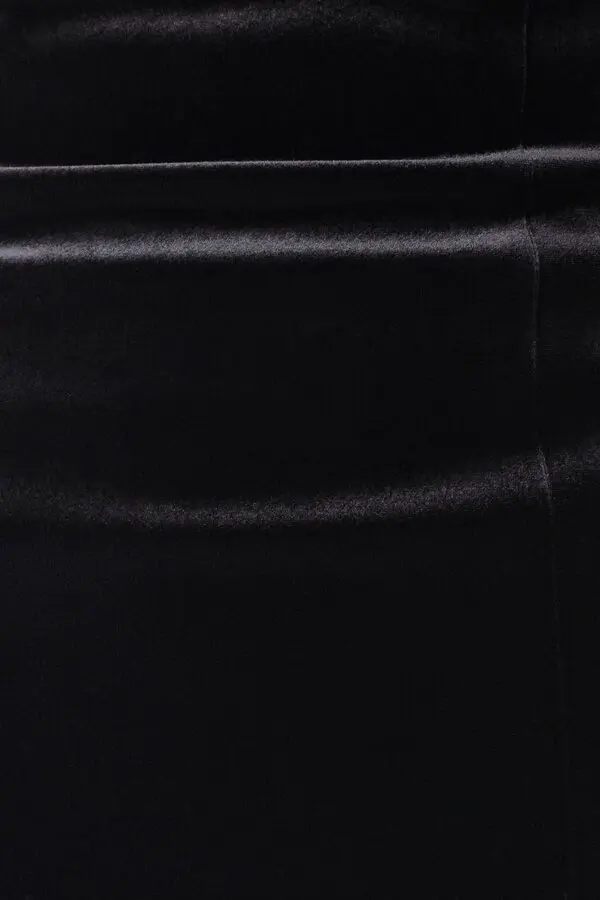 Meshki Ariana Abstract Neck Velvet Maxi Dress
