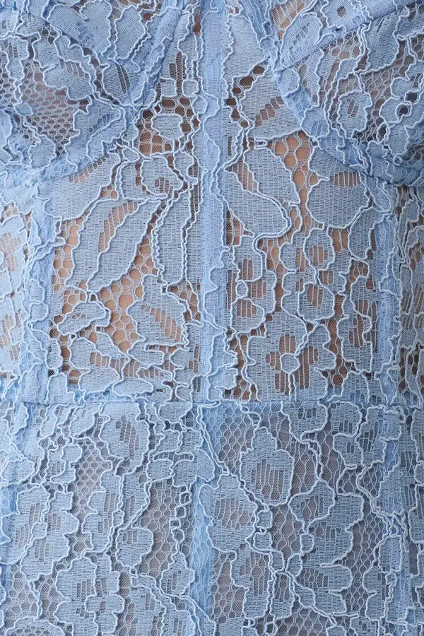 Meshki Ottilie Lace And Mesh Midi Dress