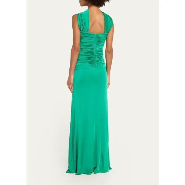 THE NEW ARRIVALS ILKYAZ OZEL Amanda Sculpted Jersey Column Gown