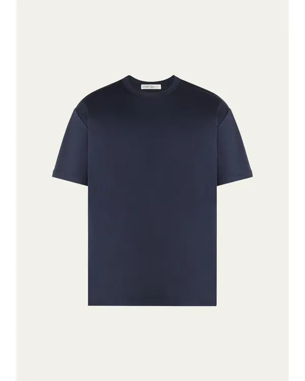 UMIT BENAN Cotton Jersey Short-sleeve T-shirt - Dark Navy