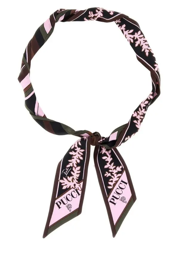 Emilio Pucci Silk Mini Foulard Scarf - Printed