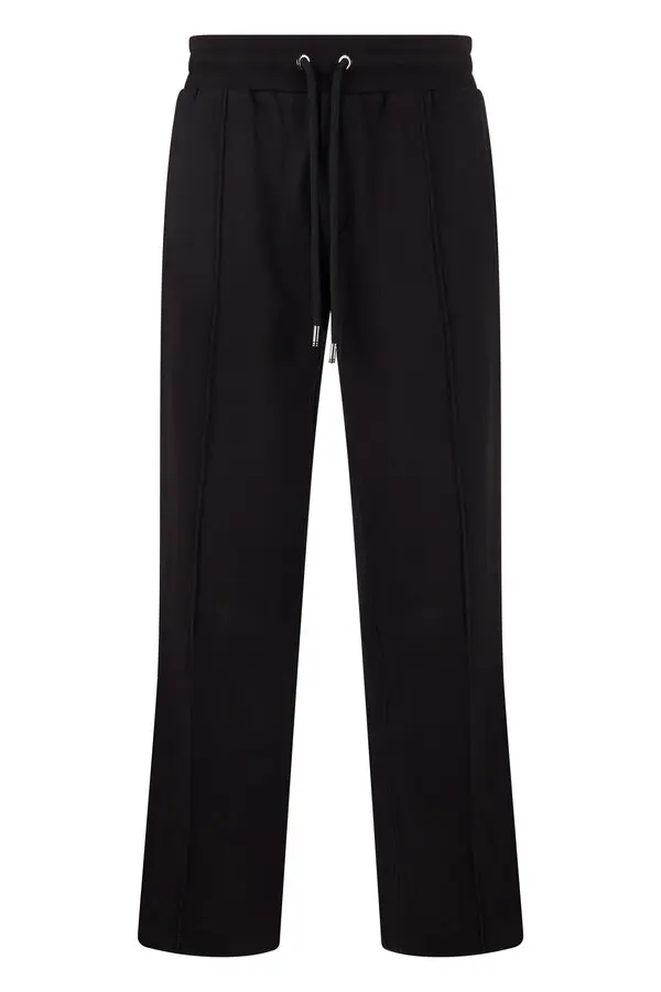 Dolce & Gabbana Straight-cut Jersey Jogging Pants With Zip Fly - Black