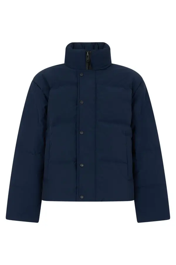 Canada Goose Puffer Jacket With Oversized Silhouette And High Collar - Blue