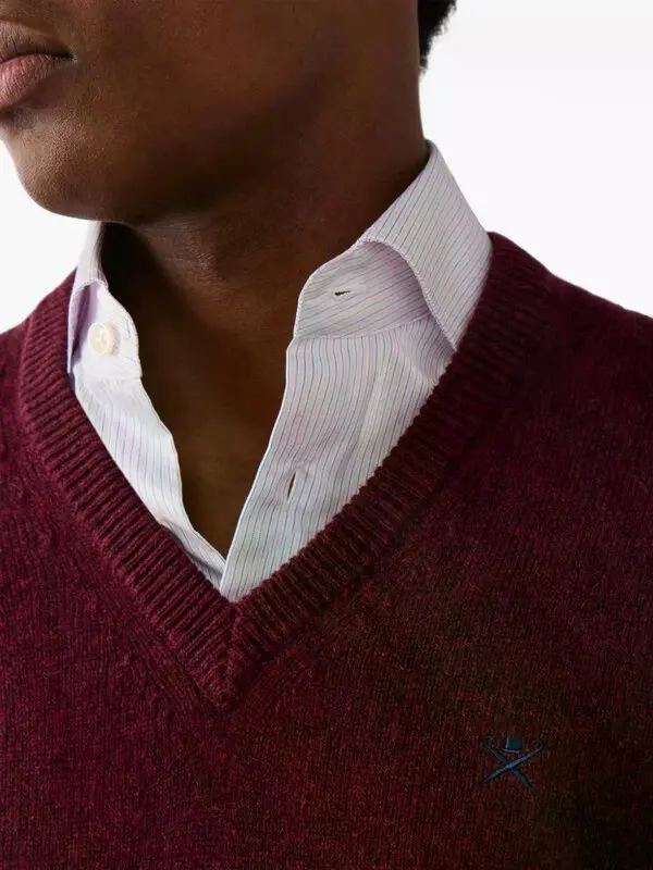 HACKETT  V-neck Lambswool Sweater