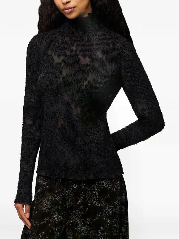 GANNI Turtleneck In Fil Coupe
