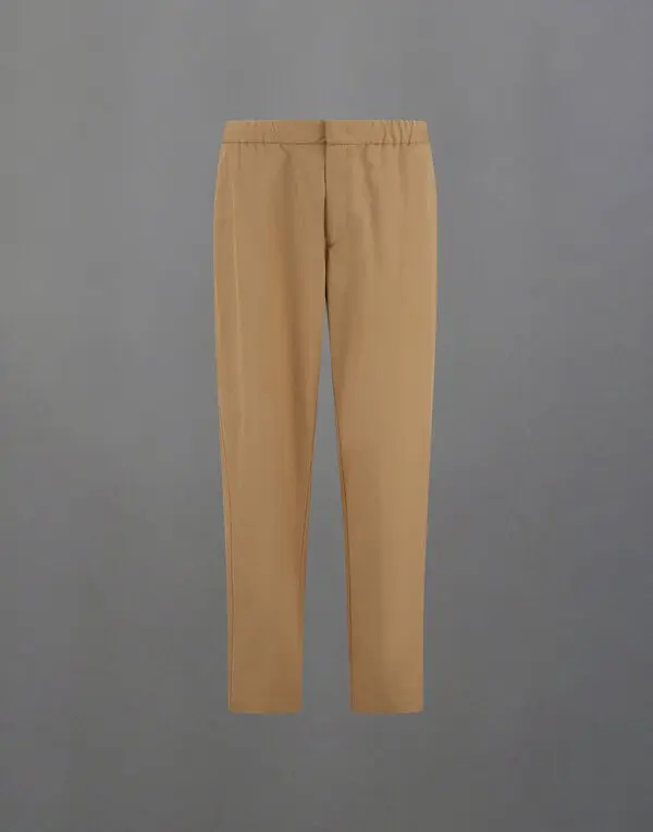 Herno Barrel-fit Trousers In Comfort Tech Twill - Camel