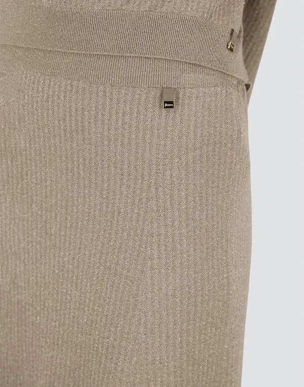 Herno Skirt In Ribbed Shiny Viscose
