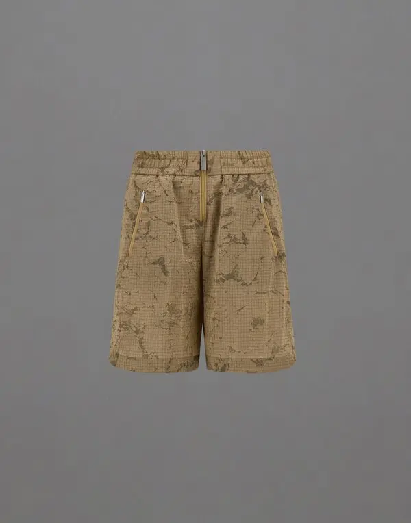 Herno Shorts In Water Jacquard - Camel