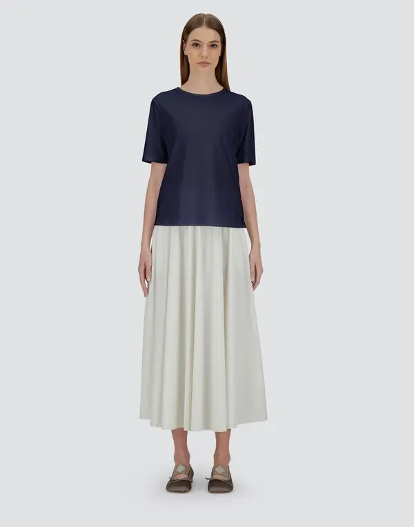 Herno T-shirt In Ever Cotton Interlock And Monogram Lurex