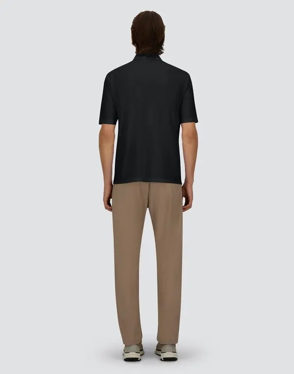 Herno Spring Ultralight Scuba Polo Shirt - Black