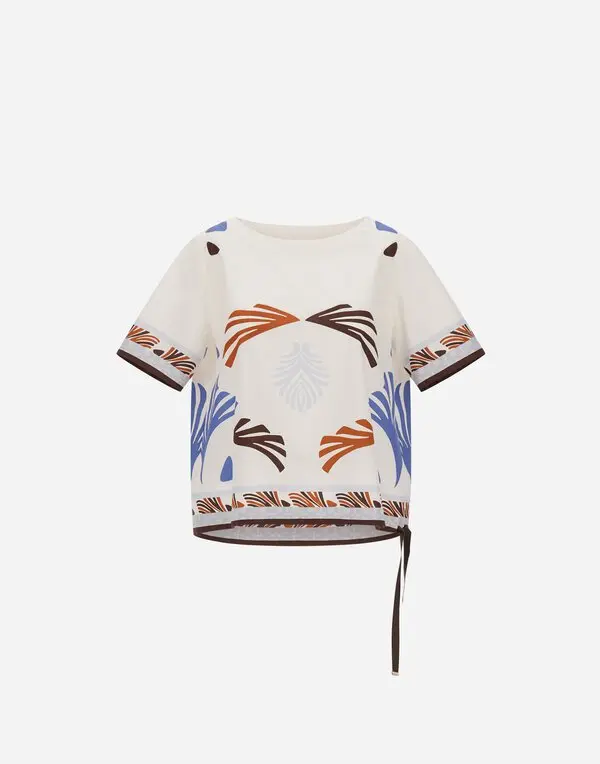 Herno Top In Summer Print Cotton