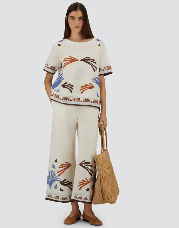 Herno Top In Summer Print Cotton