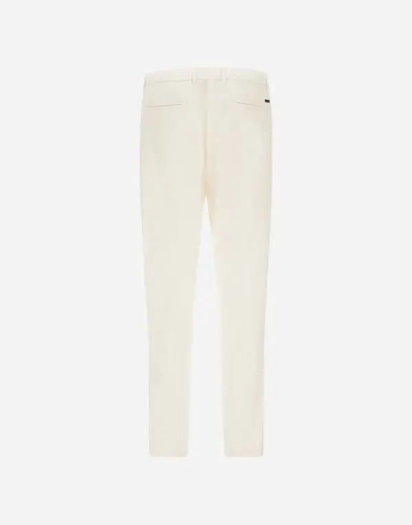 Herno Resort Trousers In Wool-blend Melange Flannel