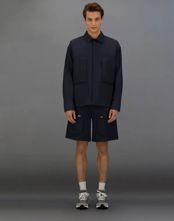 Herno Shacket In Tech-crinkle