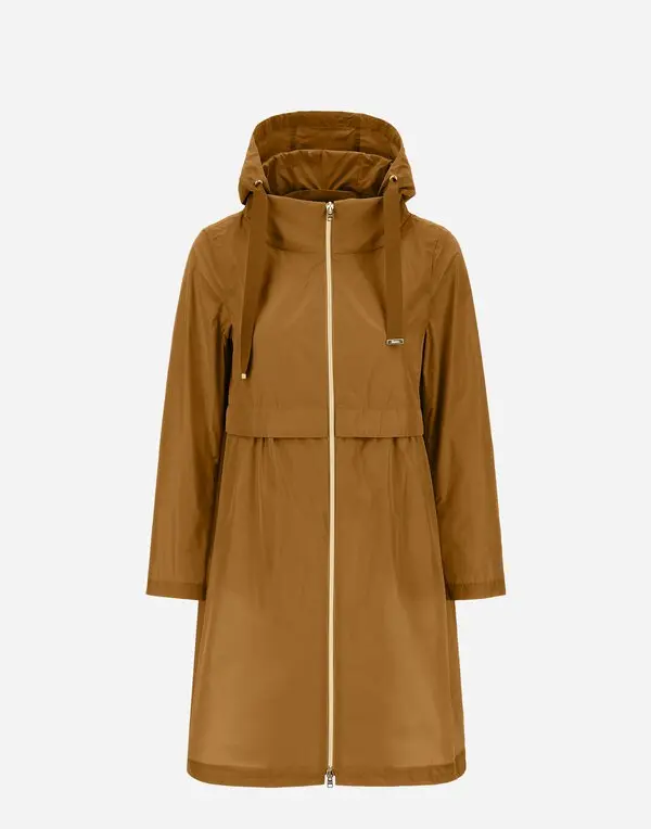 Herno New Techno Taffeta Long Parka - Camel