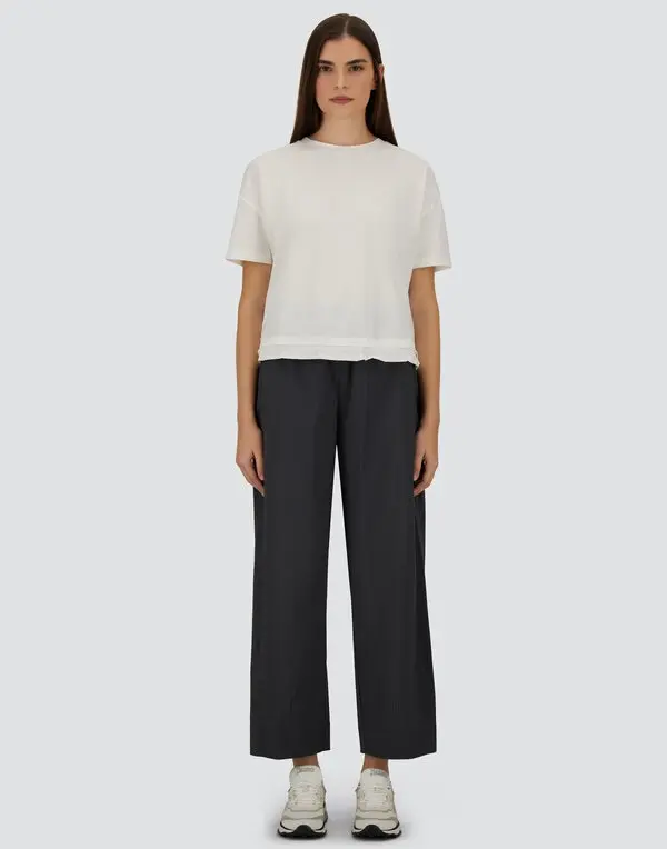 Herno Trousers In Tech-merino - Iron