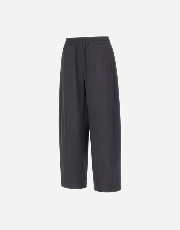 Herno Trousers In Tech-merino - Iron