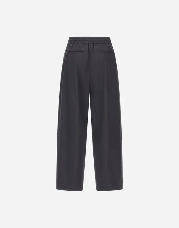 Herno Trousers In Tech-merino - Iron