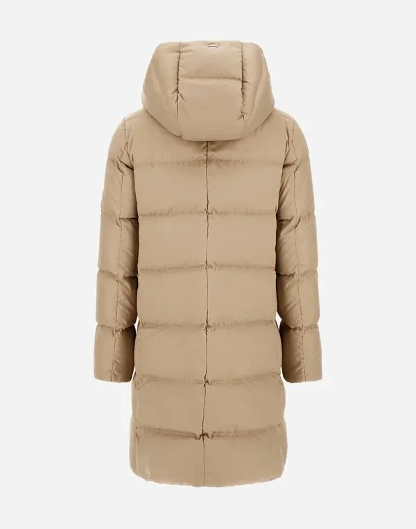 Herno A-shape Jacket In Arendelle And New Lady Faux Fur - Ecru