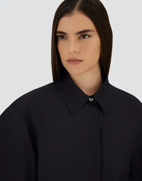 Herno Short-sleeved Shirt In Tropical Wool
