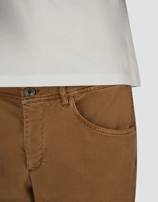 Herno Trousers In Silk Cotton Tencel