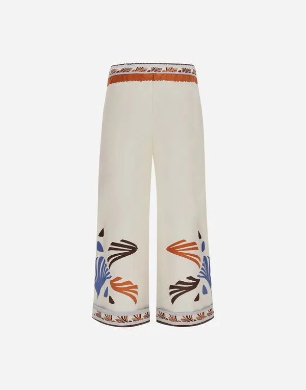 Herno Trousers In Summer Print Cotton - Multicolor