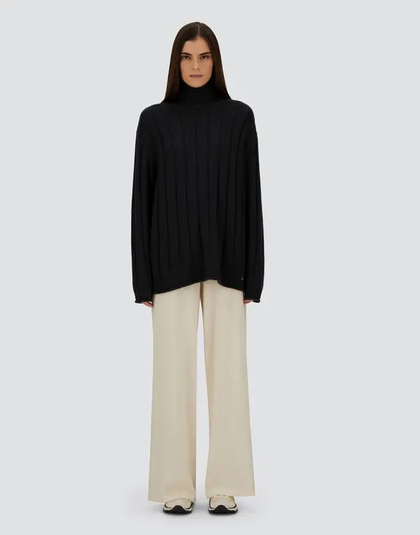 Herno Sweater In Ribbed Pure Cashmere