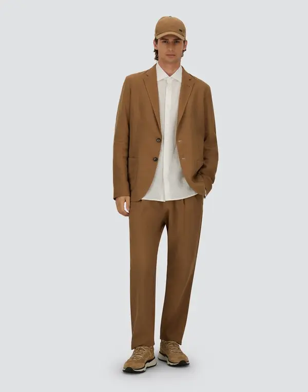 Herno Blazer In Cotton Linen Popeline