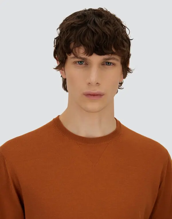 Herno Resort T-shirt In Wool And Silk Knit
