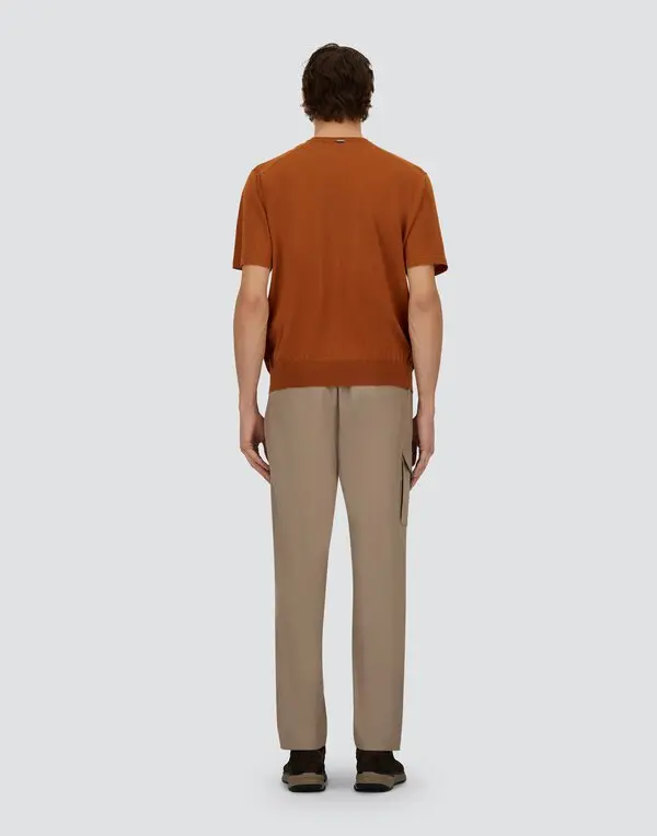 Herno Resort T-shirt In Wool And Silk Knit