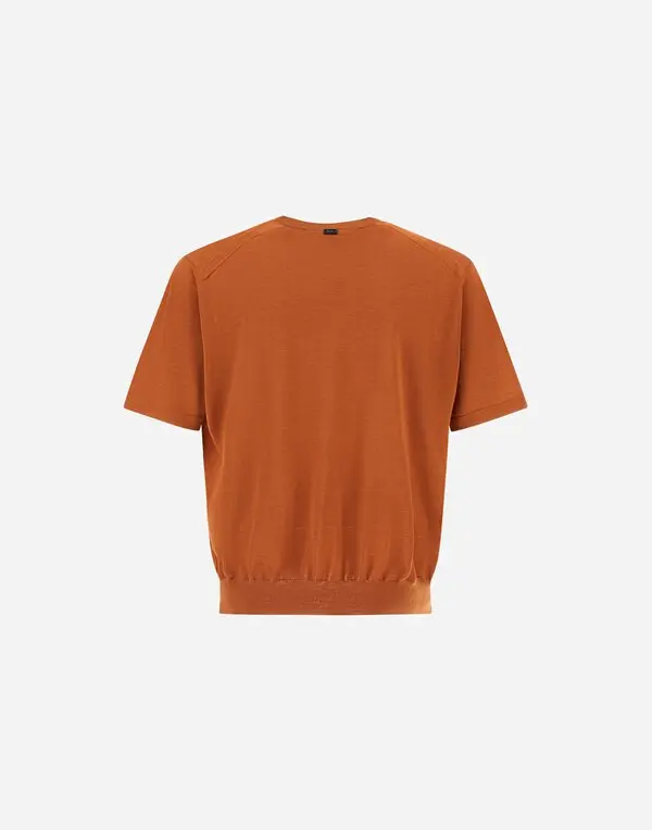 Herno Resort T-shirt In Wool And Silk Knit