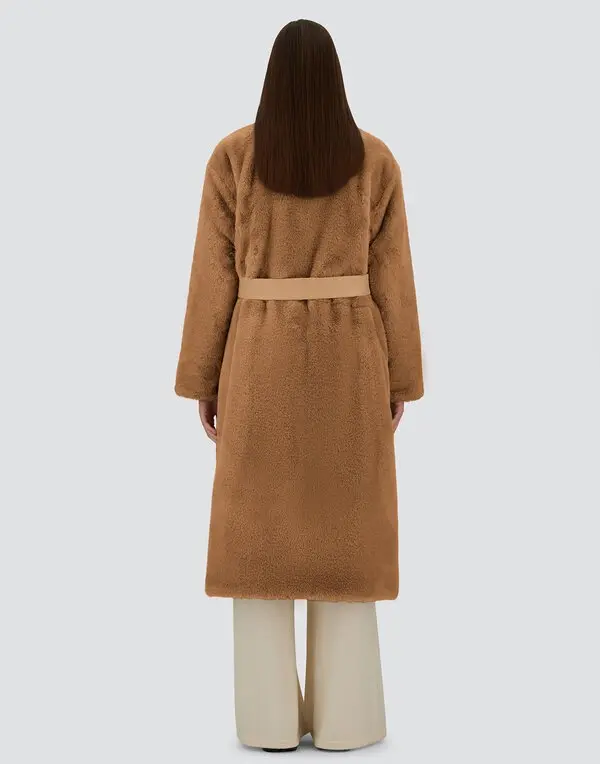Herno Reversible Coat In Soft Alternative Fur And Pure Cashmere