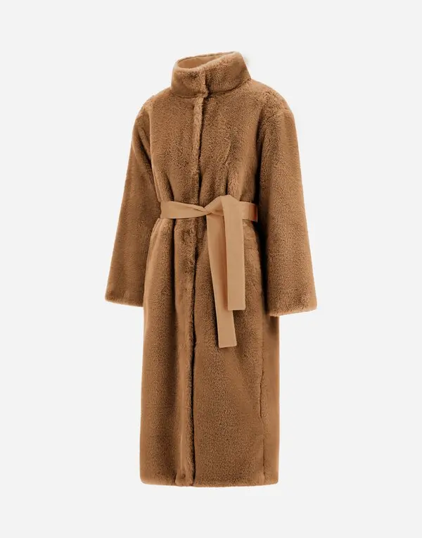 Herno Reversible Coat In Soft Alternative Fur And Pure Cashmere