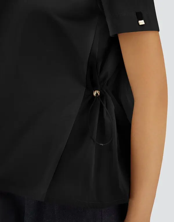 Herno T-shirt In Chic Cotton Jersey And New Techno Taffeta