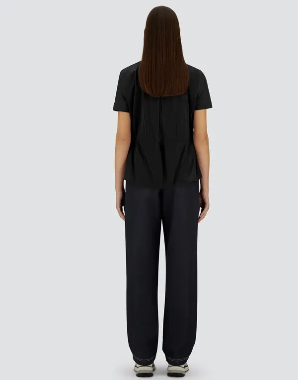 Herno T-shirt In Chic Cotton Jersey And New Techno Taffeta