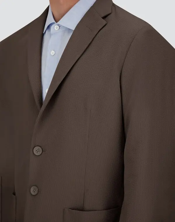 Herno Seer-crease Blazer - Brown