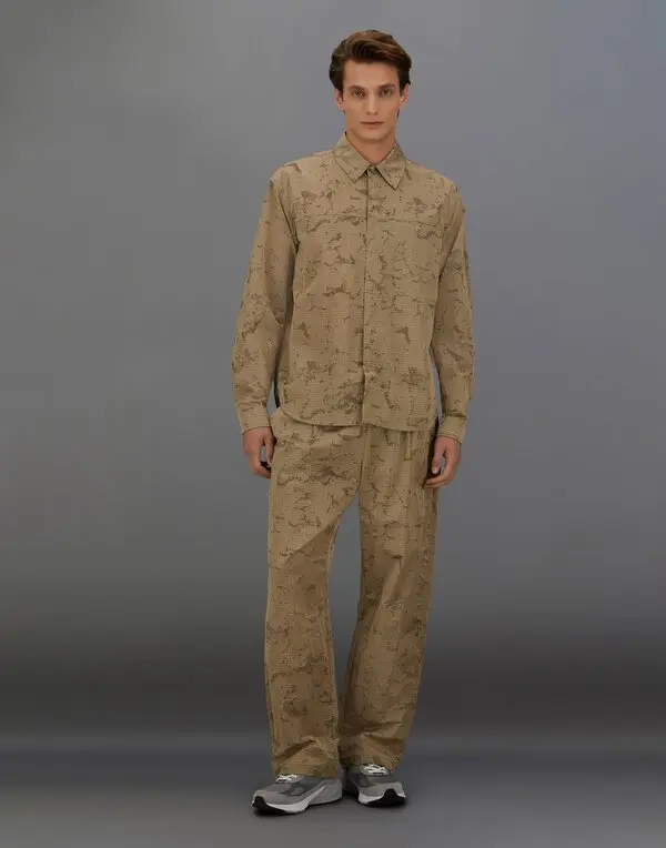 Herno Trousers In Water Jacquard