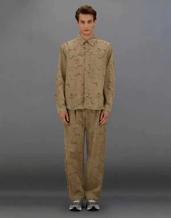 Herno Trousers In Water Jacquard