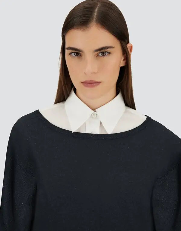 Herno Long-sleeved Sweater In Bright Sequins Viscose