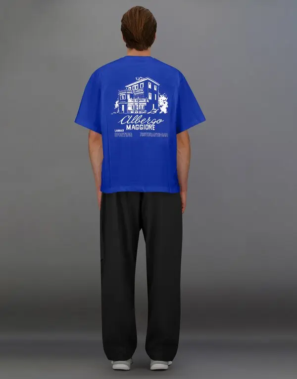 Herno T-shirt In Compact Jersey With Graphic