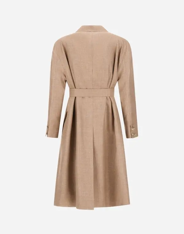 Herno Coat In Wool Silk Linen