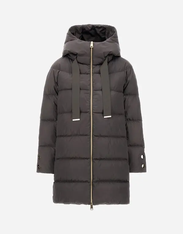 Herno A-shape Jacket In Satin - Anthracite