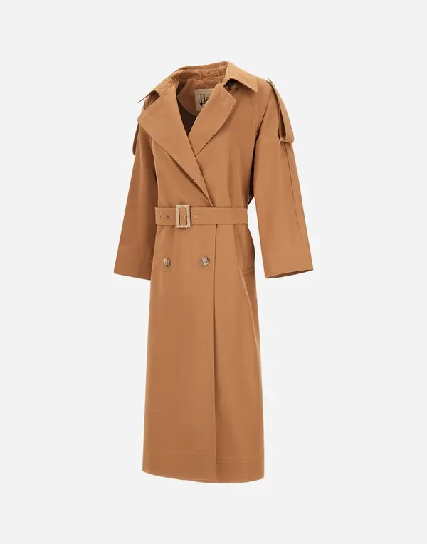 Herno Trench Coat In Nylon Gabardine