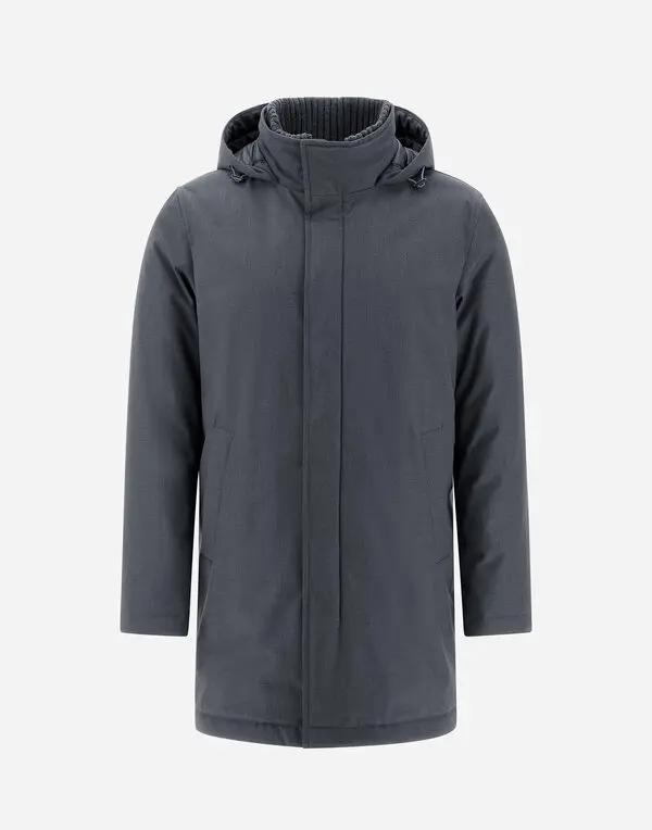 Herno Jacket In New Business And Nylon Ultralight - Grey